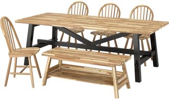 IKEA SKOGSTA / SKOGSTA Tisch + 4 St&uuml;hle + Bank