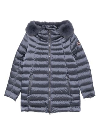 Colmar doudoune à capuche bordée de fourrure - Bleu