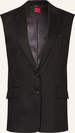 HUGO BOSS Hugo Blazerweste Amise Mit Leinen schwarz