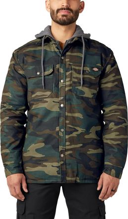 Dickies Herren Fleece Hooded Duck Shirt Jacke mit Hydroshield