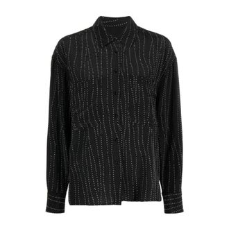 Iro Schwarzes Hemd mit Nietenbesatz - - Blouses & Shirts - Damen - Schwarzk - XS