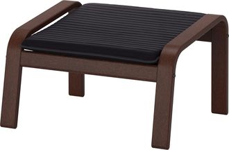 IKEA Ikea POÄNG Fußhocker, braun/Knisa schwarz