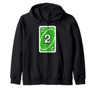 Uno Halloween Green 2 Karte Kapuzenjacke