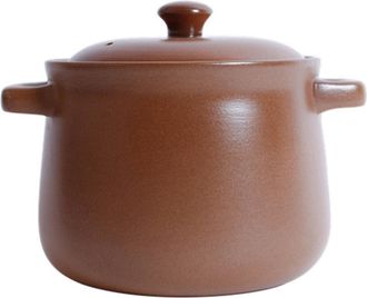 Generic Kochtopf Keramik-Suppentopf Auflaufform Tontopf mit Deckel Griffdeckel Terrine aus Reiner Keramik Suppentopf aus Ton zum Kochen von Hot Pot Dolsot Bib