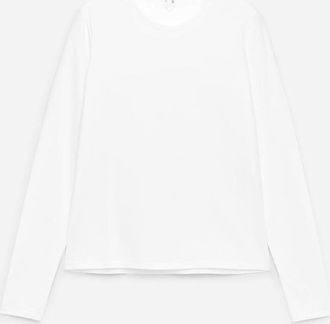 Arket Schmales Langarmshirt -Wei&szlig;