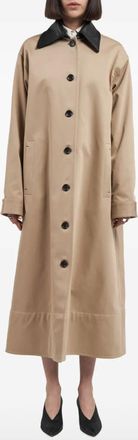 Maria McManus manteau boutonné à col italien - Tons neutres