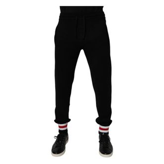 Dolce & Gabbana Woll Jogginghose - - Trousers - Herren - Schwarzk - S