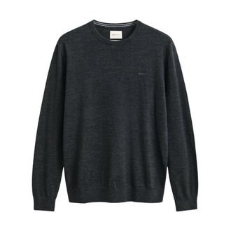GANT Strickpullover mit Rundhalsausschnitt - - Knitwear - Herren - Grau - XL