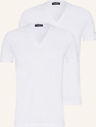 Dsquared2 2er-Pack T-Shirts weiss