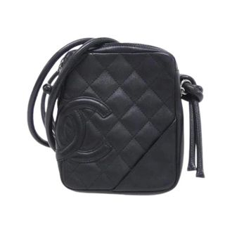 Chanel Sac bandouli&egrave;re Cambon Line en cuir pr&eacute;-poss&eacute;d&eacute; - Femme - Pre-owned - Noir - Taille: ONE Size