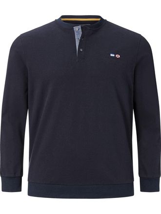 Jan Vanderstorm Herren Sweatshirt Viljar Aus 100% Baumwolle | Ohne Kragen dunkelblau, 7XL (XXXXXXXL) - 80/82