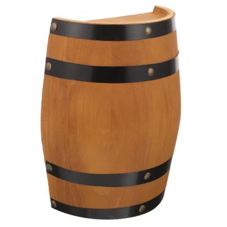 Holibanna Dekoratives Kleines Eichenholz Bierfass Halbes Fass Wanddekoration Vintage Stil Rustikales Holzfass Ornament f&uuml;r Bar Wohnzimmer