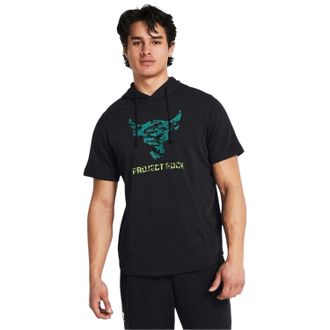 Under Armour Project Rock Kapuzenpullover f&uuml;r Herren, kurz&auml;rmlig (Schwarz)