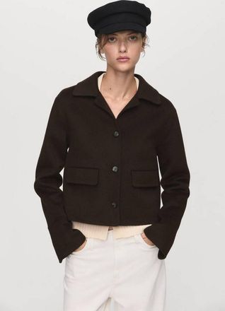 Mango Casquette baker laine m&eacute;lang&eacute;e noir - Femme - S - MANGO