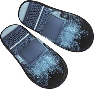 Generic Chaussons Ordinateurs Et Internet Épais Chaussons Maison Portative Pantoufles En Coton Pour DIntérieur Unisex Hôtels M