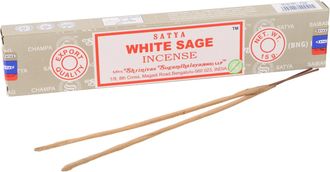 Guru Shop Satya Incense R&auml;ucherst&auml;bchen, Indische R&auml;ucherst&auml;bchen 15 g - White Sage, 21x4x2 cm