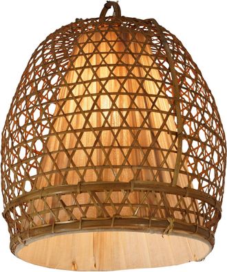Guru Shop Deckenlampe/Deckenleuchte, in Bali Handgemacht aus Naturmaterial, Rattan, Bambus, Baumwolle - Modell Hernando, 45x35x35 cm