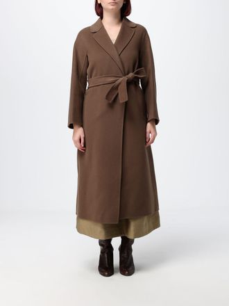 Max Mara S Max Mara Langer Robenmantel aus reiner Schurwolle mit passendem G&uuml;rtel