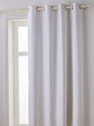 Vertbaudet Verdunkelungsvorhang f&uuml;r Kinderzimmer wollwei&szlig;/Dreiecke 135X180