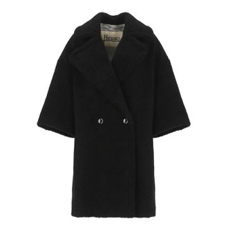 Herno Femme, Manteaux, Noir, Taille: 38 FR Double-Breasted Coat