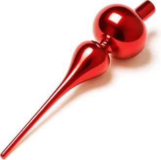 Com-Four Weihnachtsbaumspitze gl&auml;nzend - Christbaumspitze aus echtem Glas f&uuml;r Weihnachten - Tannenbaumspitze f&uuml;r den Christbaum, 25 cm