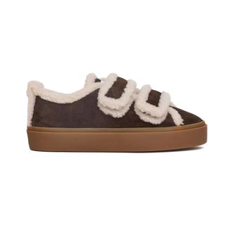 INUIKII Shearling Low Velcro - Femme - Chaussures - Brun - Taille: 40 EU