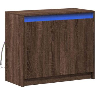 vidaXL LED-Sideboard Braun Eichen-Optik 72x34x61 cm Holzwerkstoff Vidaxl
