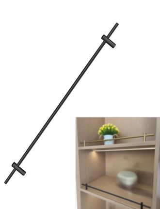 Generic Anpassbare dekorative Metallstange, rundes Rohrgel&auml;nder im S&auml;ulenstil, minimalistischer Schrankzaun-Leitplanken-Randstreifen for den privaten und gewe