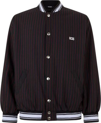 GCDS Pinstripe Clown Bomberjacke - Schwarz