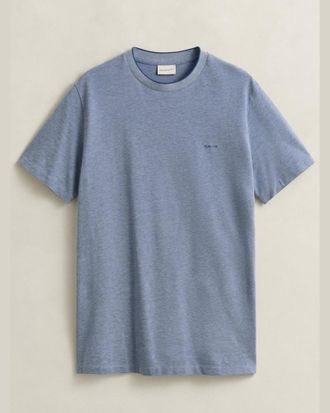 GANT Piqu&eacute;-T-Shirt aus Baumwoll in Bicolor-Ooptik in