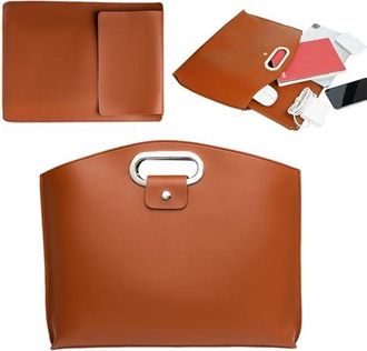 Generico Sac &eacute;tanche pour ordinateur portable - Sac fourre-tout en cuir PU, sac de voyage pour ordinateur portable, pour homme, lieu de travail, voyage, &eacute;cole,