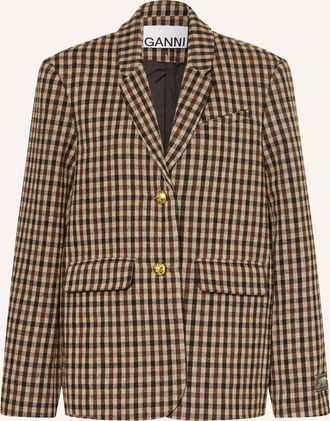 Ganni Oversized-Blazer braun