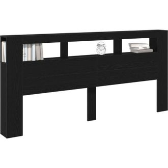 vidaXL Vidaxl - led Kopfteil Schwarze Eiche 220 x 18.5 x 103.5 cm Holzwerkstoff