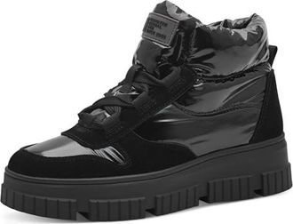 s.Oliver Baskets montantes pour femme avec doublure à lacets - Hiver - Noir - Taille 38 EU, Noir, 38 EU