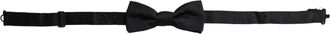 Dolce & Gabbana Black Silk Adjustable Neck Men Bow Tie