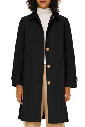 Orolay Damen Trenchcoat Einreihige Mittellange Classic Revers Winddichte, schlanke Oberbekleidung Schwarz XL