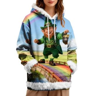 Generic Pull &agrave; capuche pour femme avec imprim&eacute; int&eacute;gral | Haut ample &agrave; manches longues pour femme, Gn4, XXL