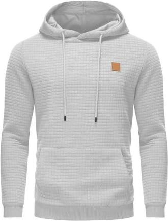 Generic Sweat &agrave; capuche l&eacute;ger uni &agrave; manches longues pour homme avec v&ecirc;tements pour entra&icirc;nement int&eacute;rieur et ext&eacute;rieur, blanc, 3XL