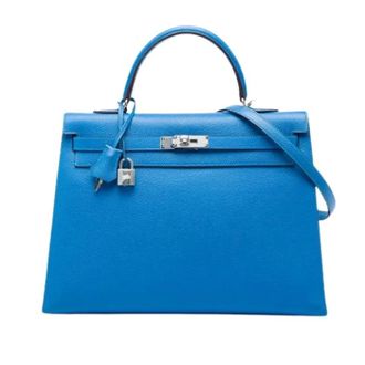 Herm&egrave;s Pre-owned Kelly 35 - Femme - Pre-owned - Bleu - Taille: ONE Size