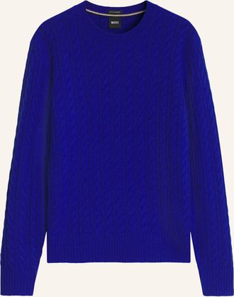 HUGO BOSS Pullover H-Furlan Regular Fit blau
