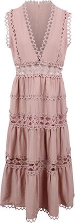 Jovonna London Femme, Robes, Rose, Taille: 38 FR Long dress with lace inserts