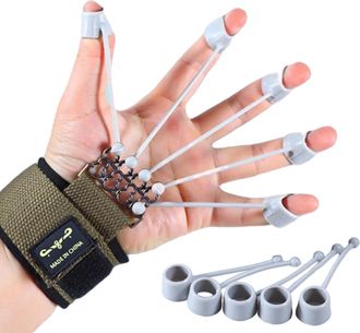 Generic Trainer f&uuml;r die Grifffestigkeit | Guitar Finger Stretcher Handtrainer - Finger Hand Extensor &Uuml;bung Silikon Grip Strength Trainer zur Verbesserung der 
