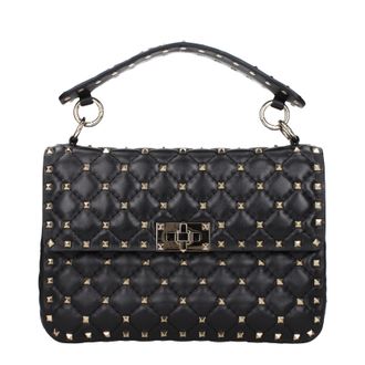 Valentino Garavani Rockstud Spike Femmes Sac &agrave; Main Cuir Noir