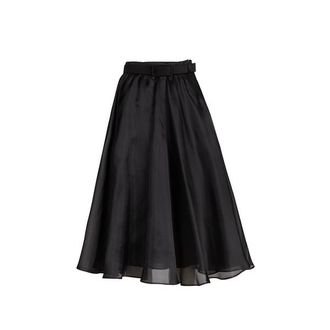 Max Mara Jupe &eacute;vas&eacute;e en soie