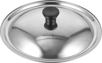 DOITOOL Edelstahl Topfdeckel Mit Griff Metall Pfannendeckel F&uuml;r Suppentopf Und Wok Anti Hei&szlig; Griff 24cm K&uuml;chentopfdeckel