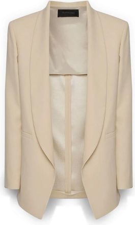 Elena Miro Femme, Vestes, Blanc, Taille: 54 FR Veste Structur&eacute;e en Cr&ecirc;pe