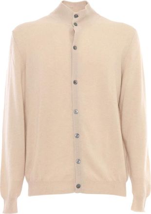 Fedeli Homme, Pulls, Jaune, Taille: M Long Sleeve Cardigan