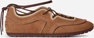 UGG Quill Ballerina-Sneaker f&uuml;r Damen in Brown, Gr&ouml;&szlig;e Wildleder