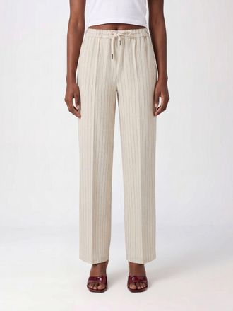 Circolo 1901 Pantalon palazzo ray&eacute; en coton stretch avec cordon de serrage