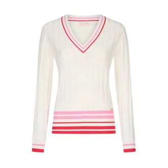Liu Jo V-neck Sweater - - Knitwear - Damen - Wei&szlig; - XL
